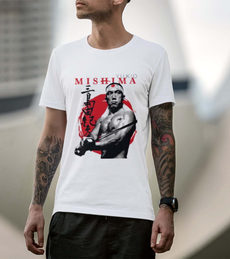 Yukio Mishima Samurai Warrior Japanese Calligraphy T-Shirt