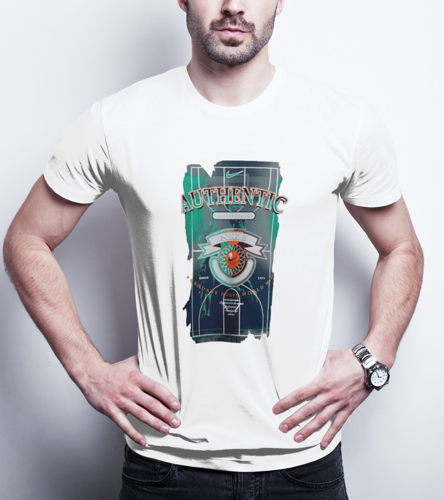 Authentic Nike Basketball Legendary Hoops Worldwide Since 1971 T-Shirt