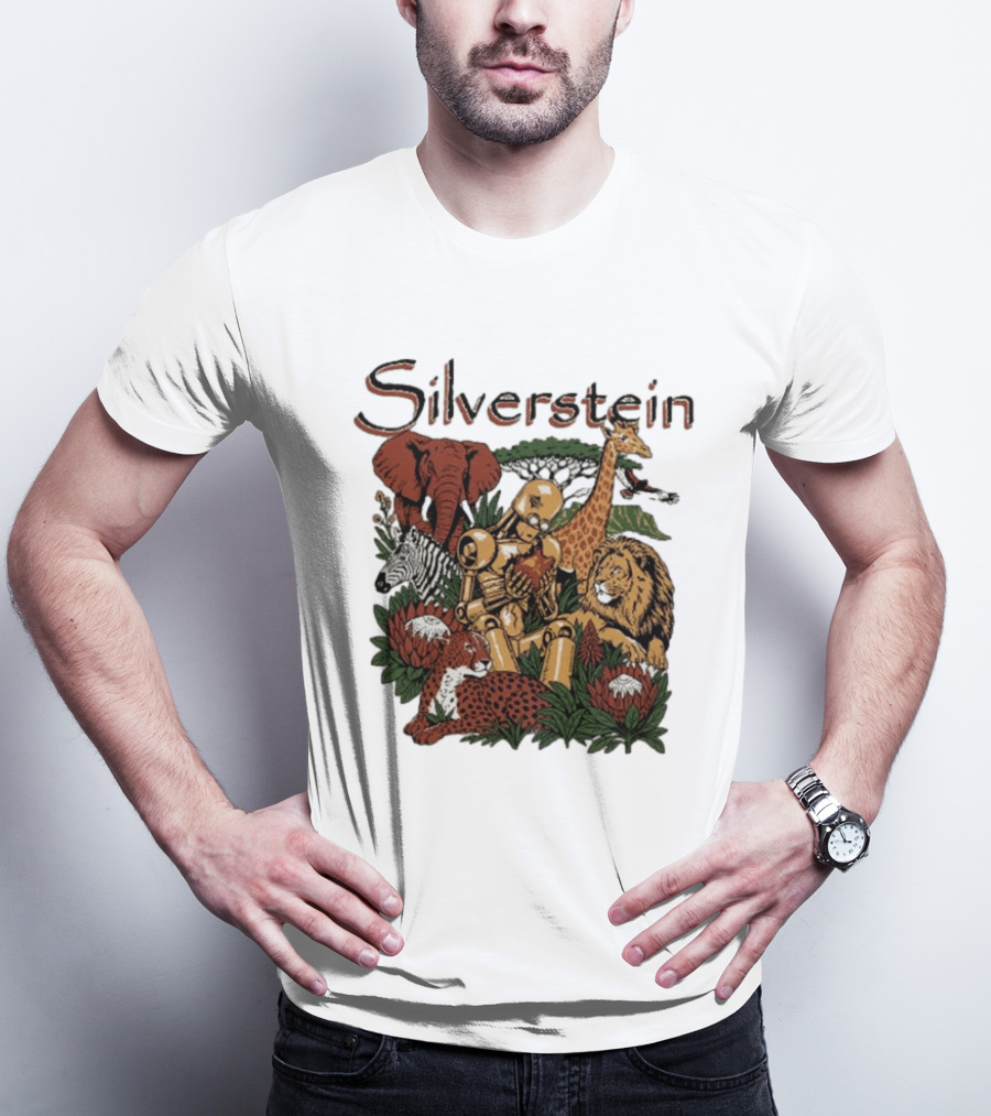 Silverstein Ramfest 2026 Limited South Africa Tour Wildlife Robot Lion Elephant Giraffe Zebra Cheetah T-Shirt