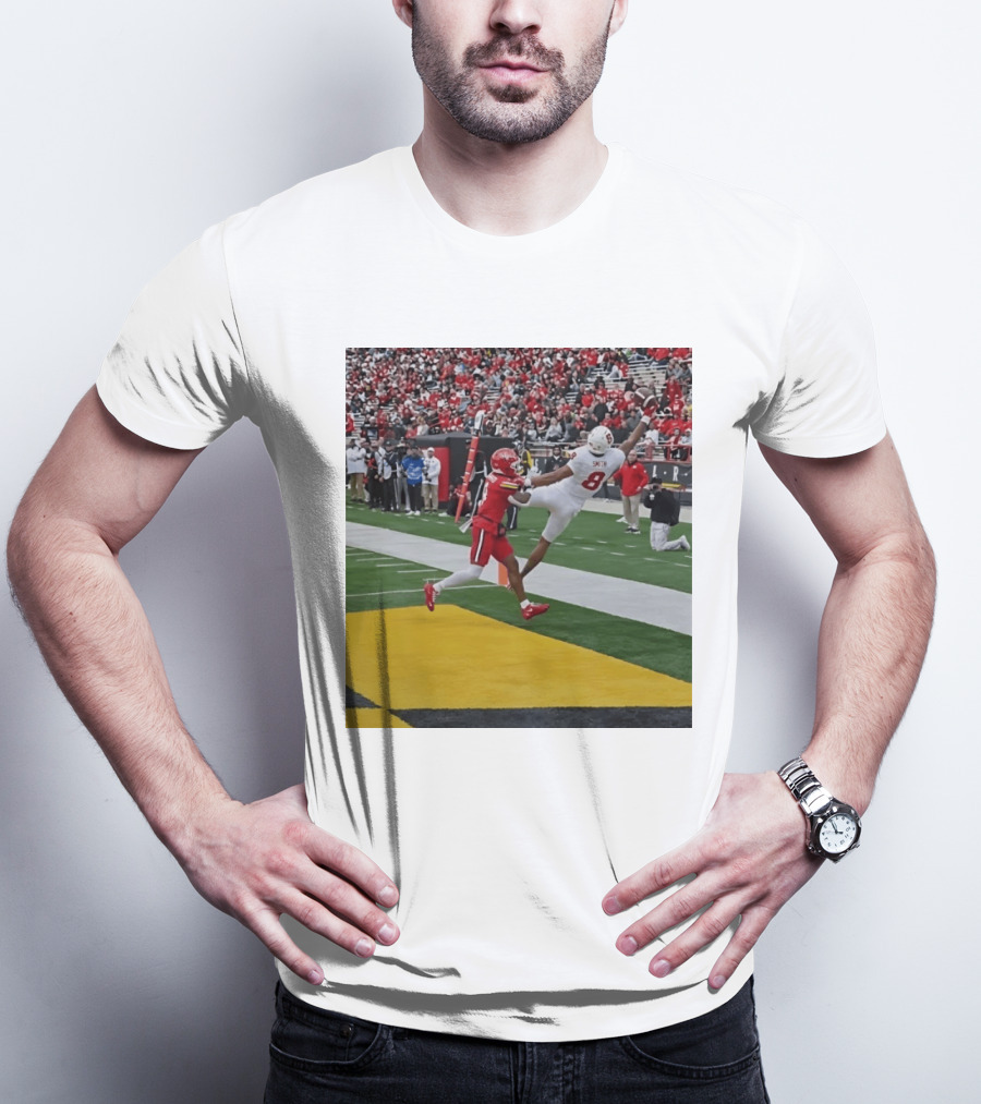 Smith Number 8 Stanford Cardinal Football Touchdown Catch Action T-Shirt