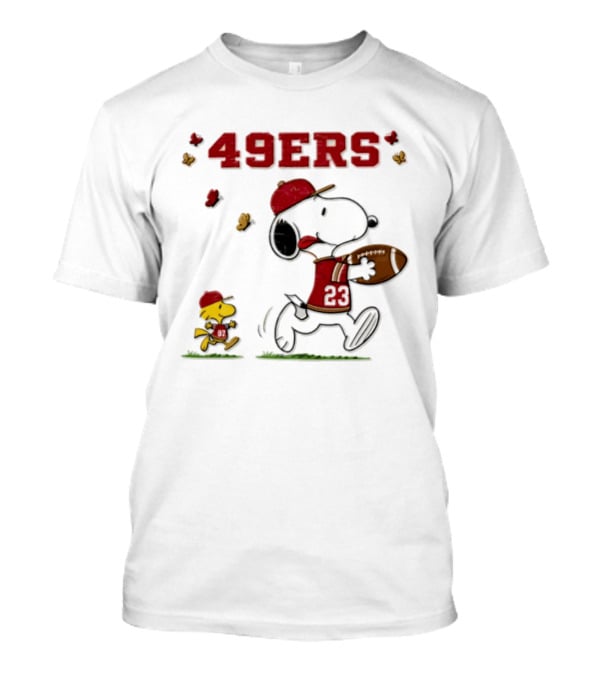 Snoopy Vs Woodstocks 49ers Football Comic T-Shirt
