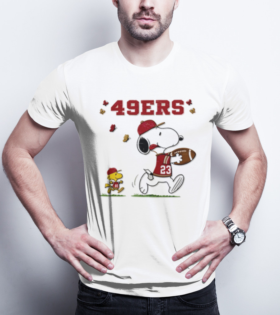 Snoopy Vs Woodstocks 49ers Football Comic T-Shirt