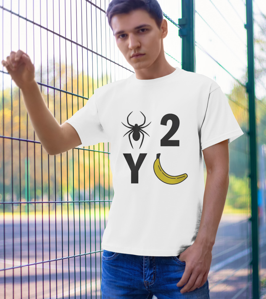 Spider 2 Y Banana Rebus Wordplay Visual Pun T-Shirt