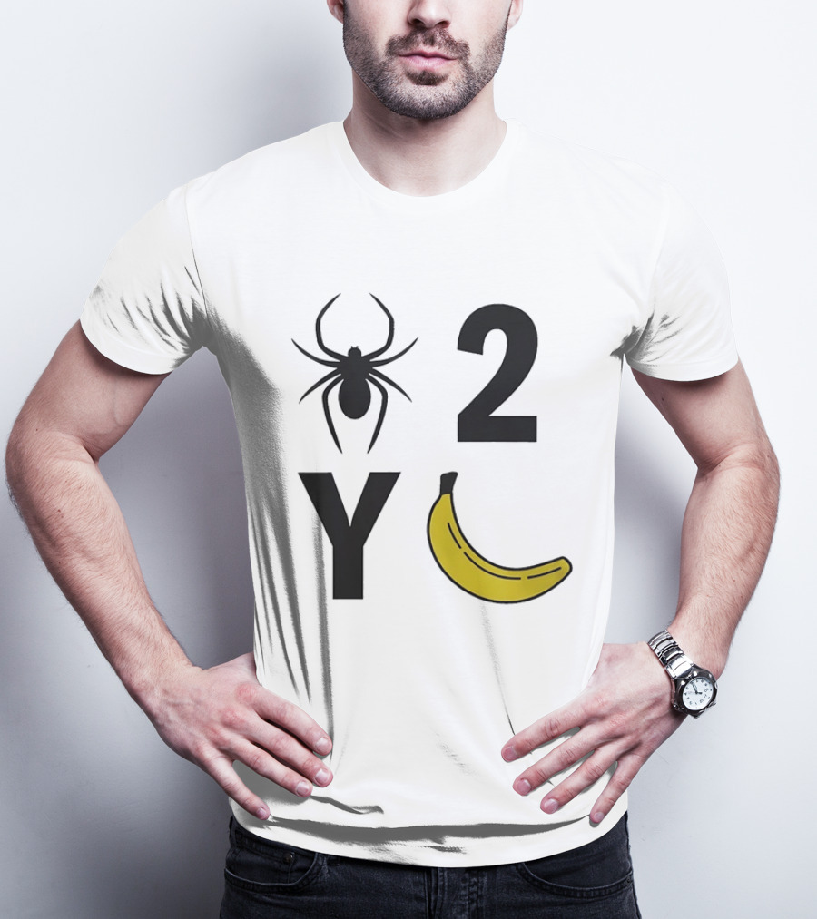 Spider 2 Y Banana Rebus Wordplay Visual Pun T-Shirt