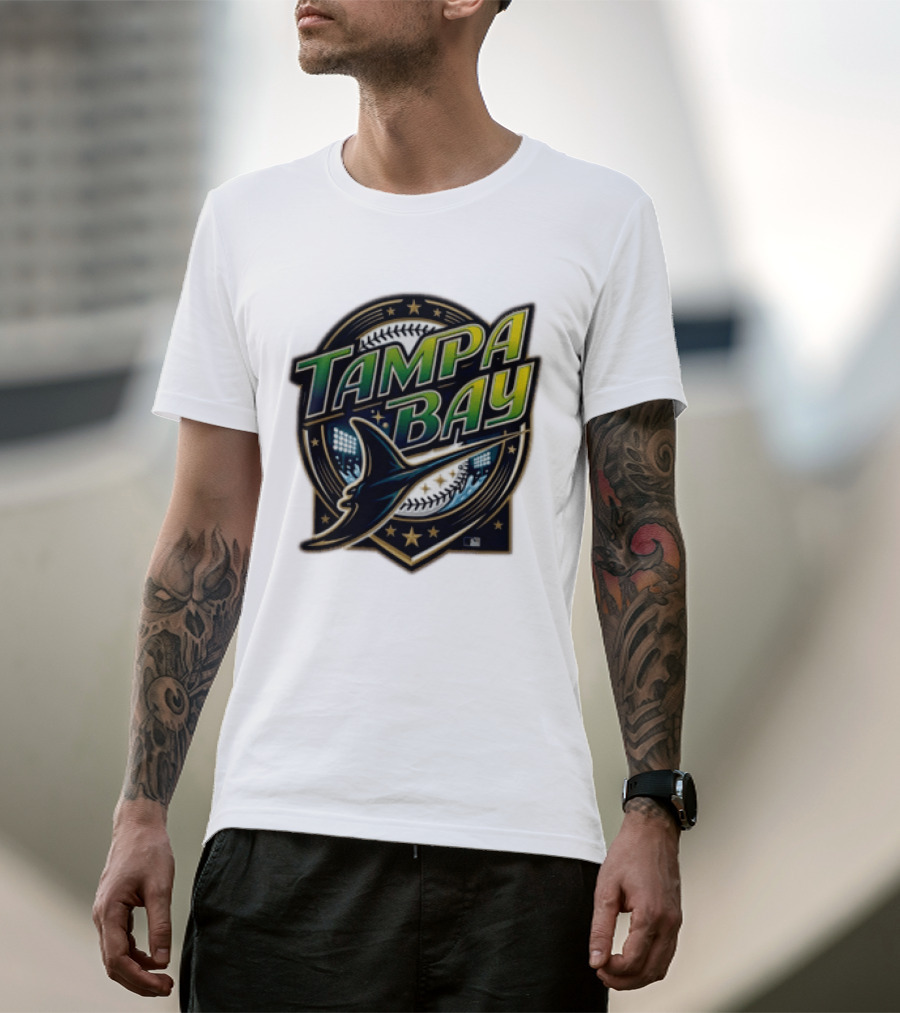 Tampa Bay Rays Devil Ray Vintage Wordmark T-Shirt