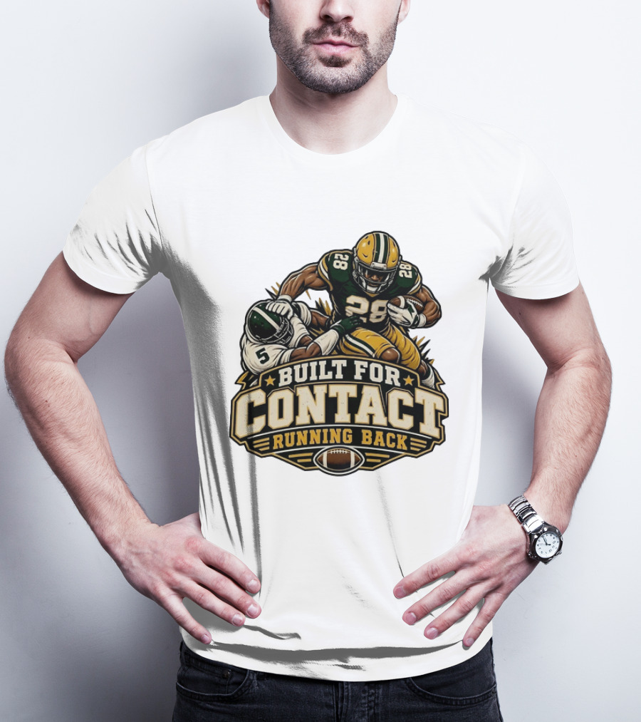Green Bay Packers Number 28 Built For Contact Running Back T-Shirt
