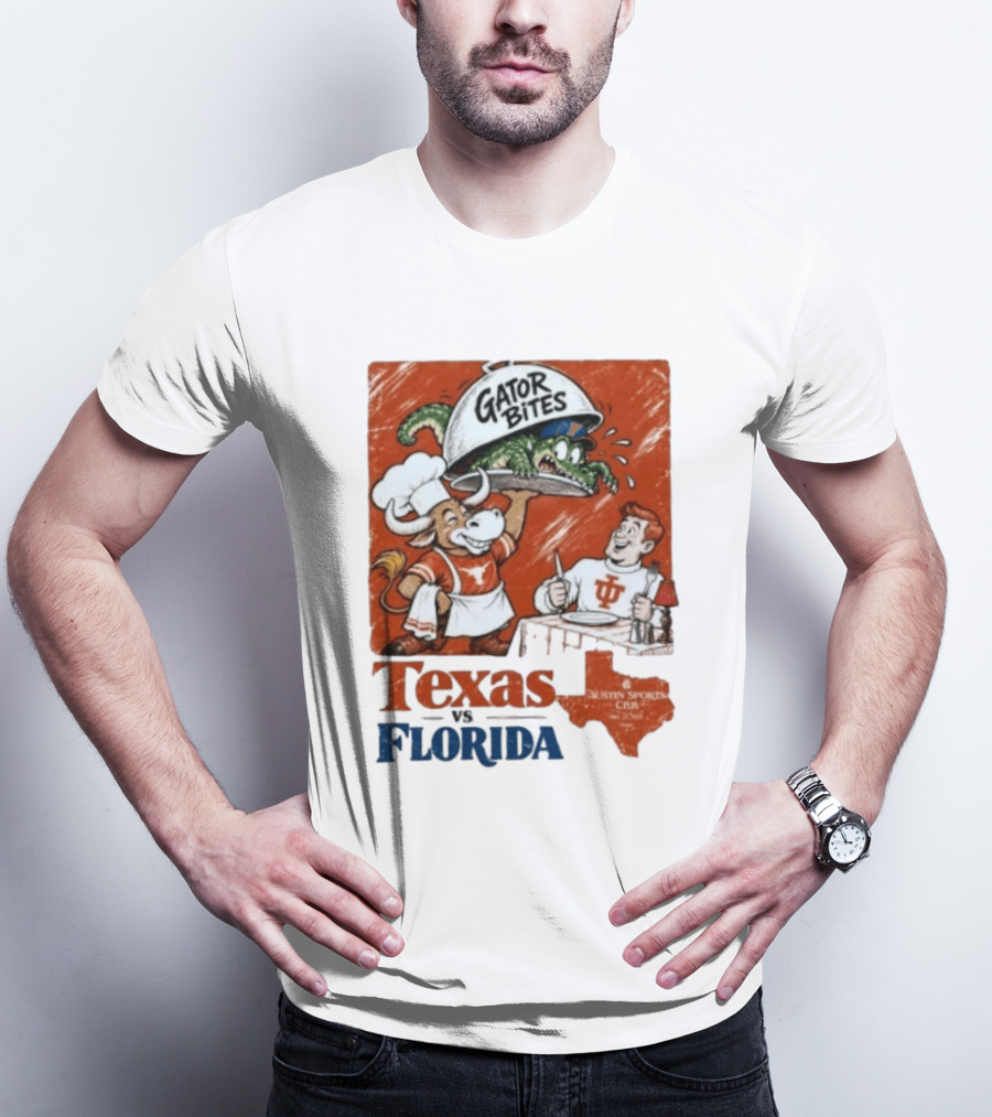 Texas Vs Florida Gator Bites Austin Sports Club T-Shirt