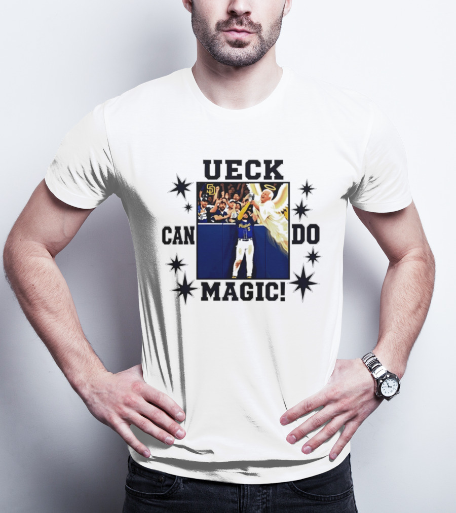 Ueck Can Do Magic San Diego Padres Baseball Fans Funny Angel T-Shirt