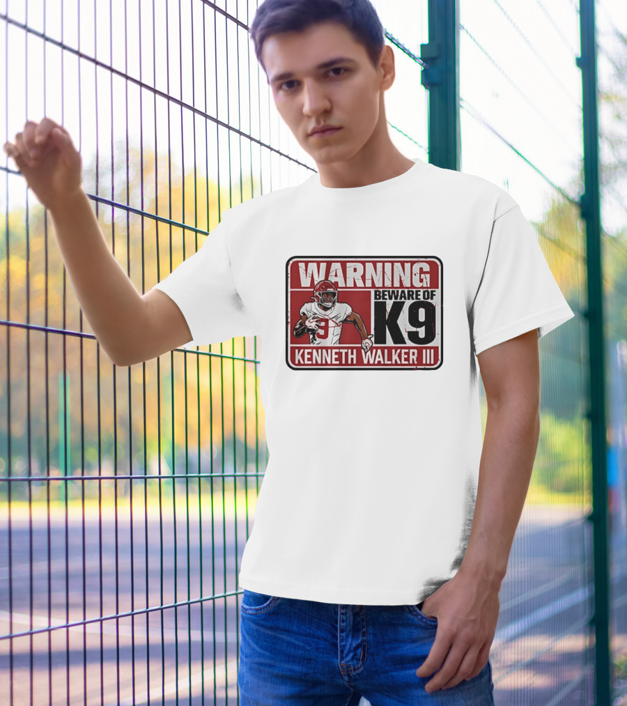 Warning Beware Of K9 Kenneth Walker III T-Shirt