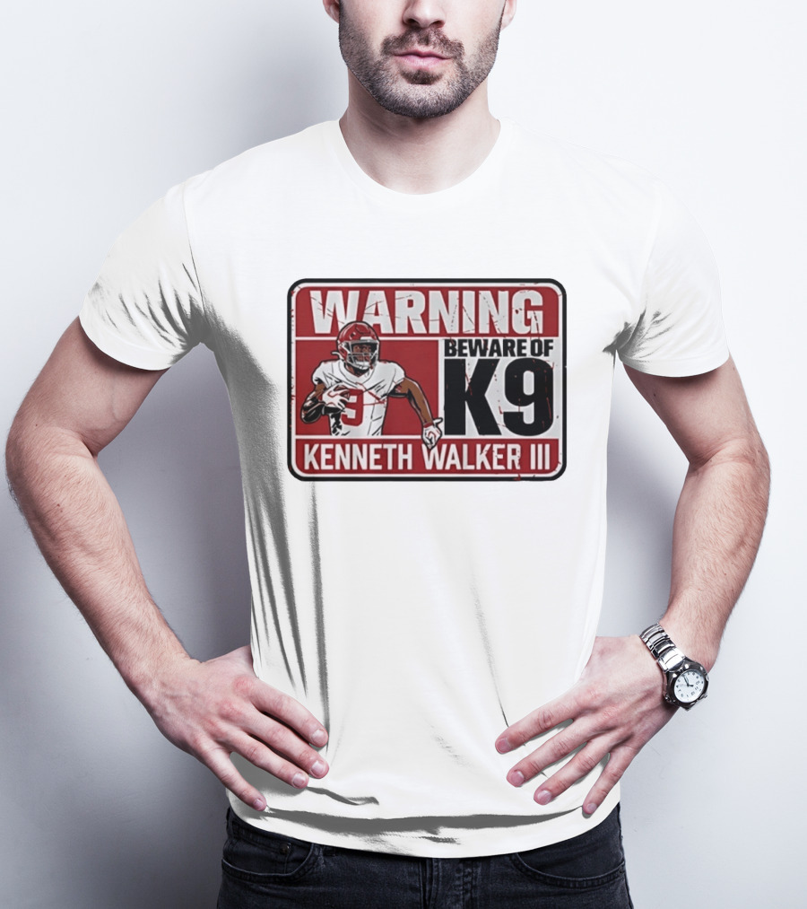 Warning Beware Of K9 Kenneth Walker III T-Shirt