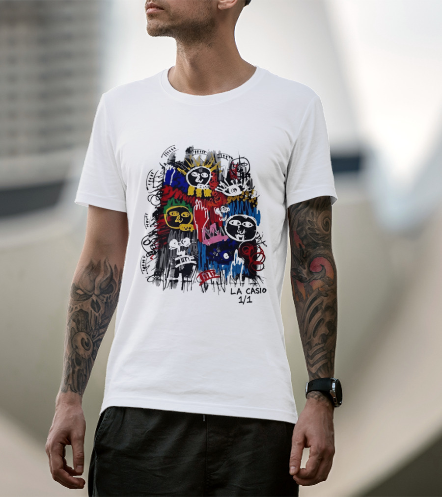 La Casio 1 1 Abstract Expressionist Colorful Faces T-Shirt