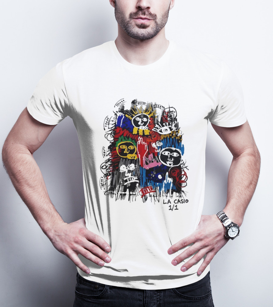 La Casio 1 1 Abstract Expressionist Colorful Faces T-Shirt
