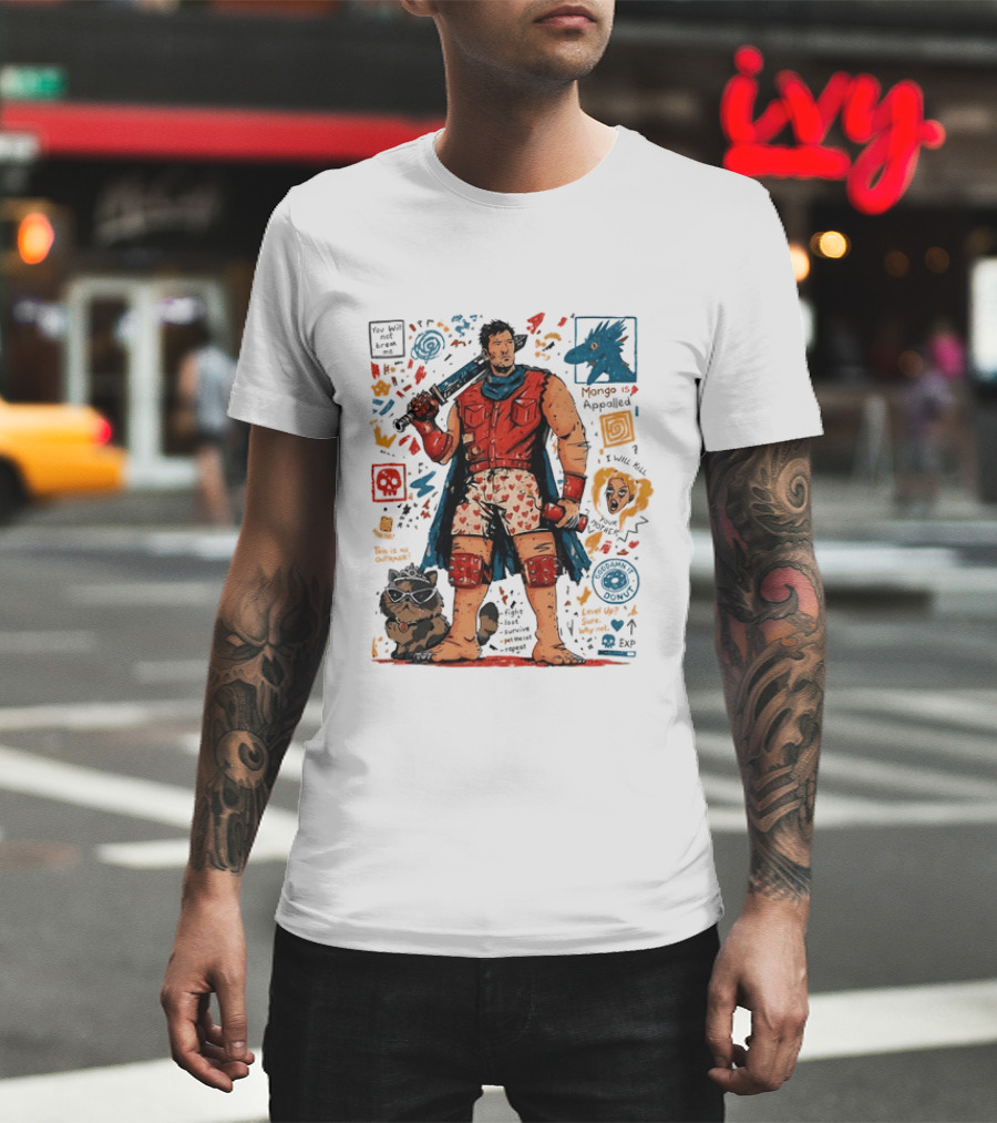 Mongo Is Appalled Goddamn It Donut Fantasy Adventure Comic Style Hero Boxer Villain Playful Quotes T-Shirt