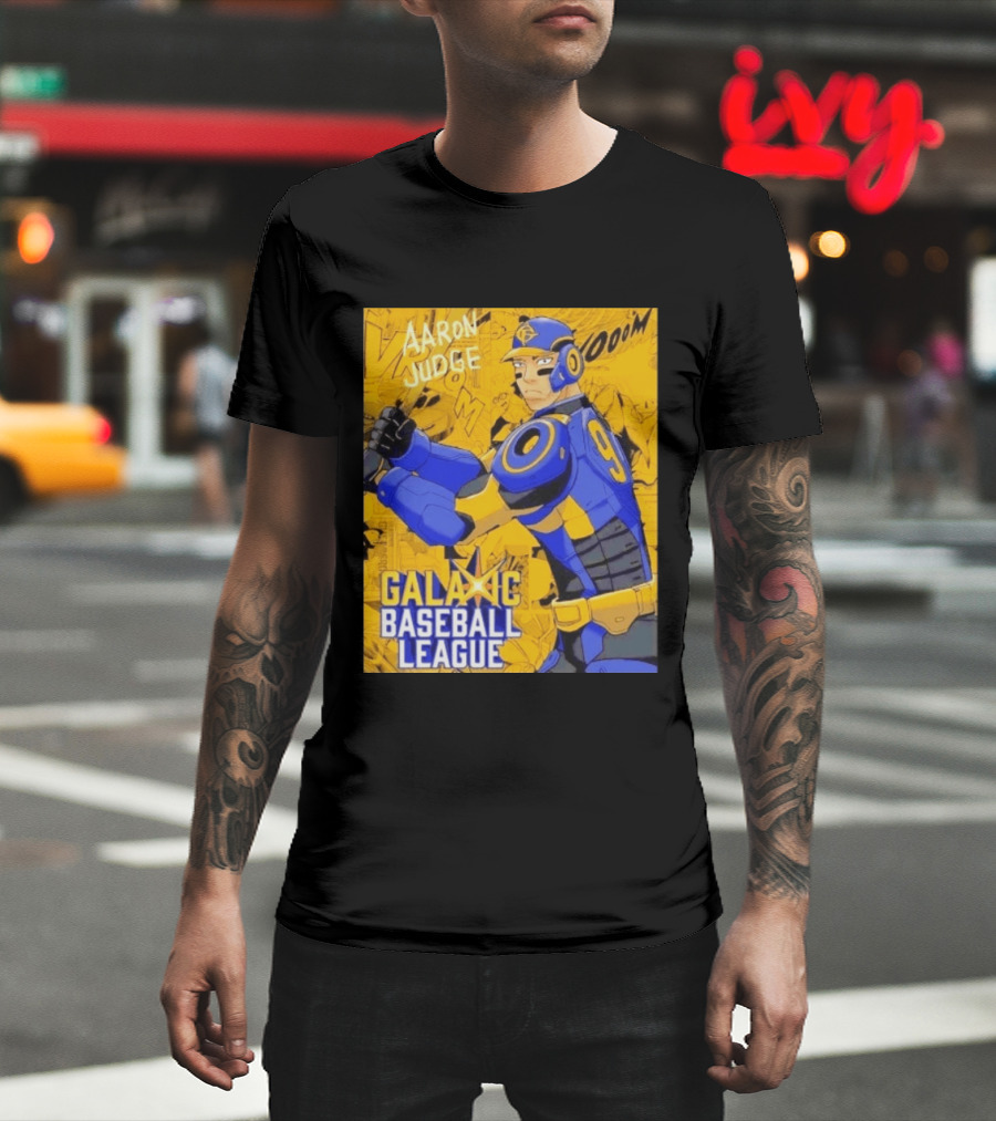 Aaron Judge Galactic Baseball League No 9 Comic T-Shirt