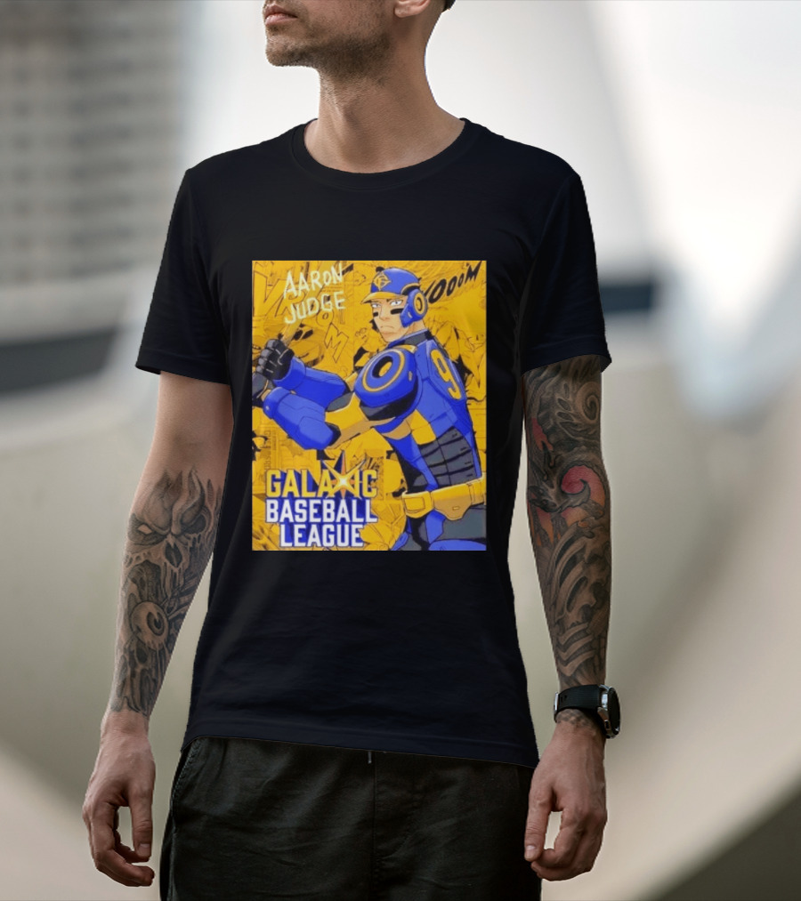 Aaron Judge Galactic Baseball League No 9 Comic T-Shirt