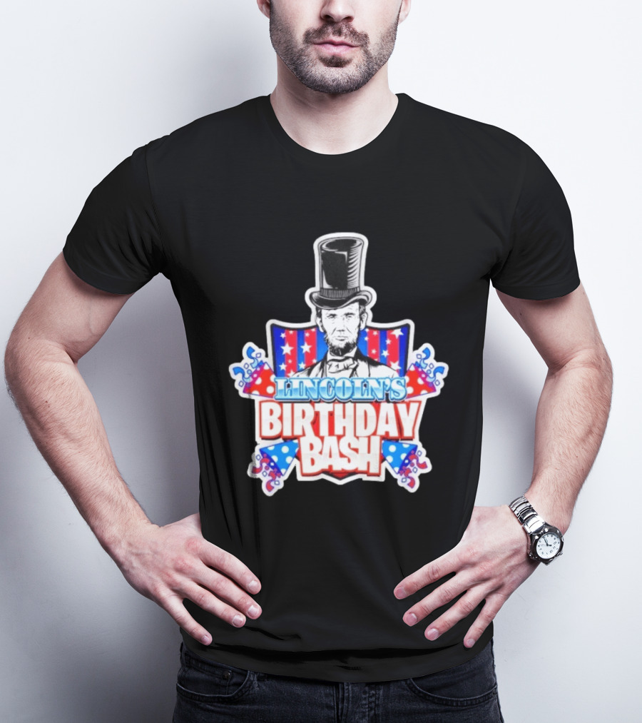 Lincoln's Birthday Bash President Patriotic Celebration T-Shirt