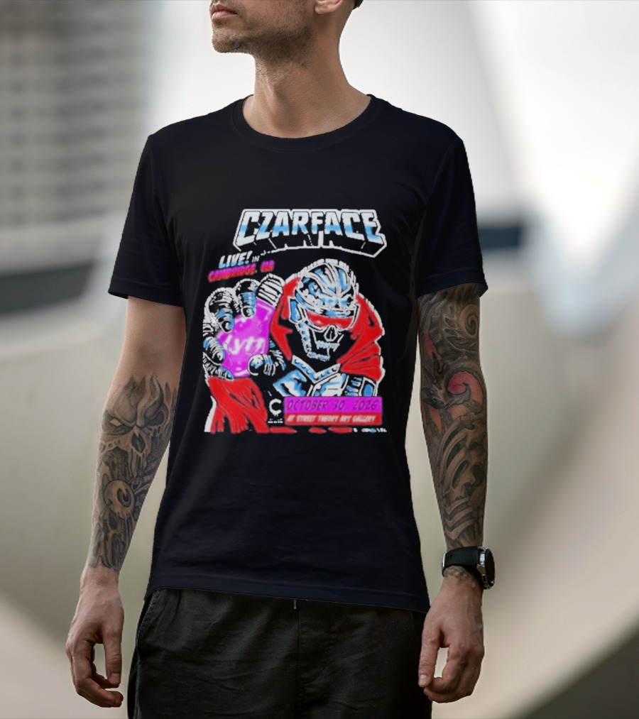 Czarface Live In Cambridge MA October 30 2026 Street Theory Art Gallery T-Shirt