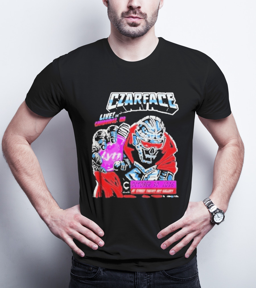 Czarface Live In Cambridge MA October 30 2026 Street Theory Art Gallery T-Shirt