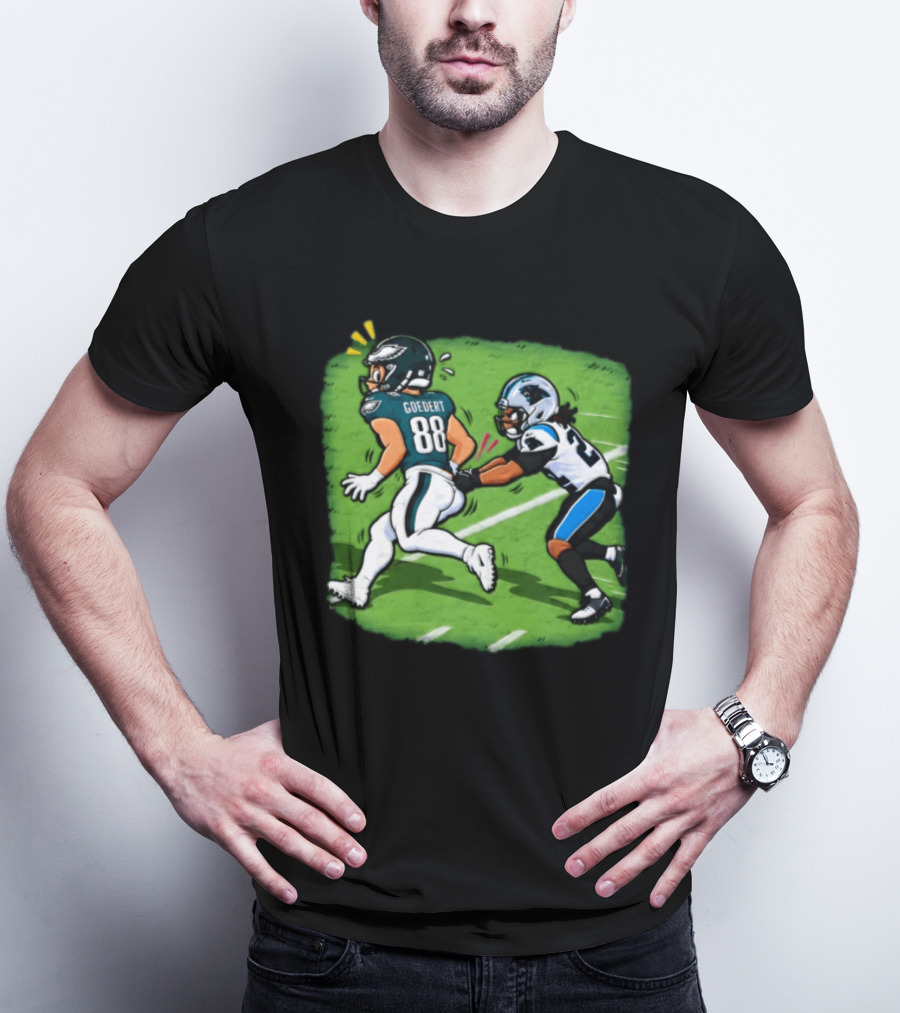 Dallas Goedert Humorous Booty Grab Football Moment T-Shirt