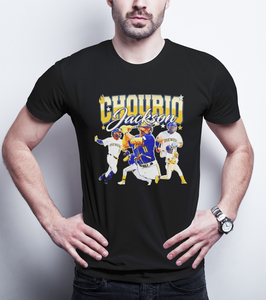 Chourio Jackson Milwaukee Brewers Number 11 Outfielder MLB T-Shirt