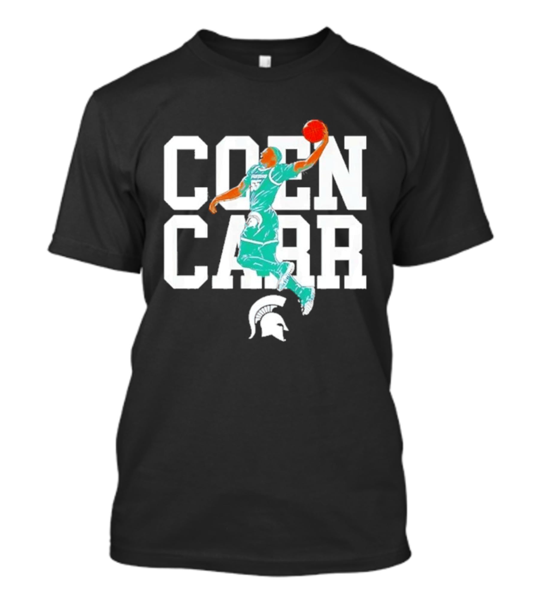 Coen Carr Michigan State Basketball Dunking Spartan T-Shirt