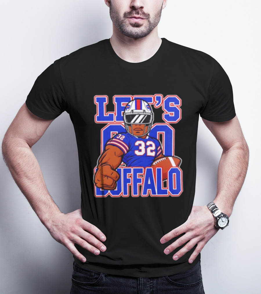 OJ Simpson 32 Jersey Let's Go Buffalo Football Fan T-Shirt