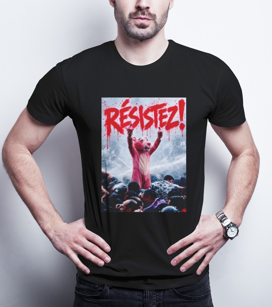 Résistez Paris Protest Panther Pink Costume T-Shirt