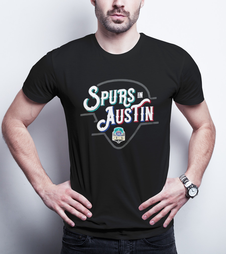 San Antonio Spurs In Austin Interstate 35 Series T-Shirt