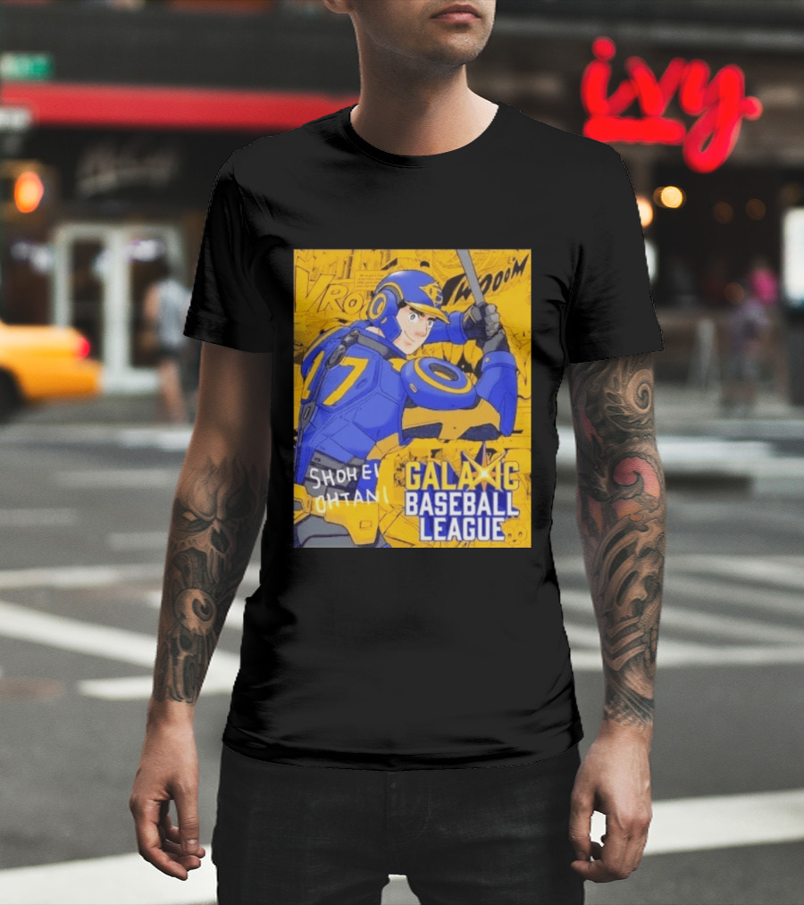 Shohei Ohtani 17 Galactic Baseball League Comic Style Fan Merch T-Shirt