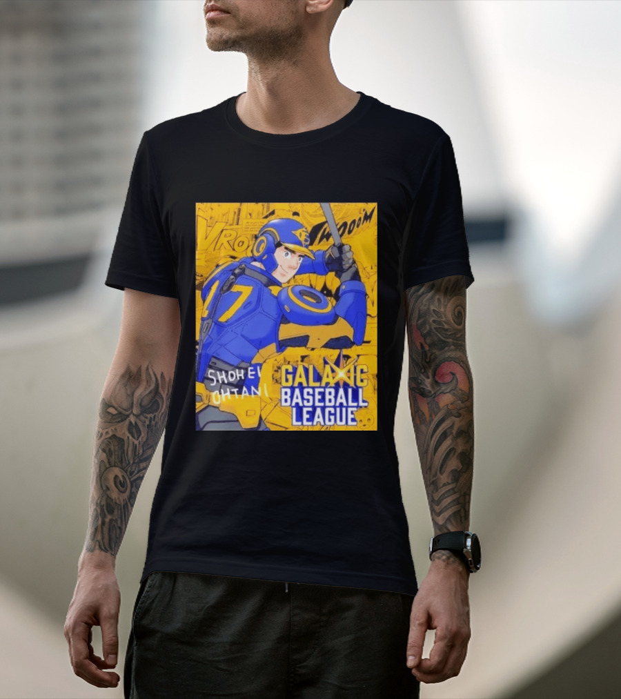 Shohei Ohtani 17 Galactic Baseball League Comic Style Fan Merch T-Shirt