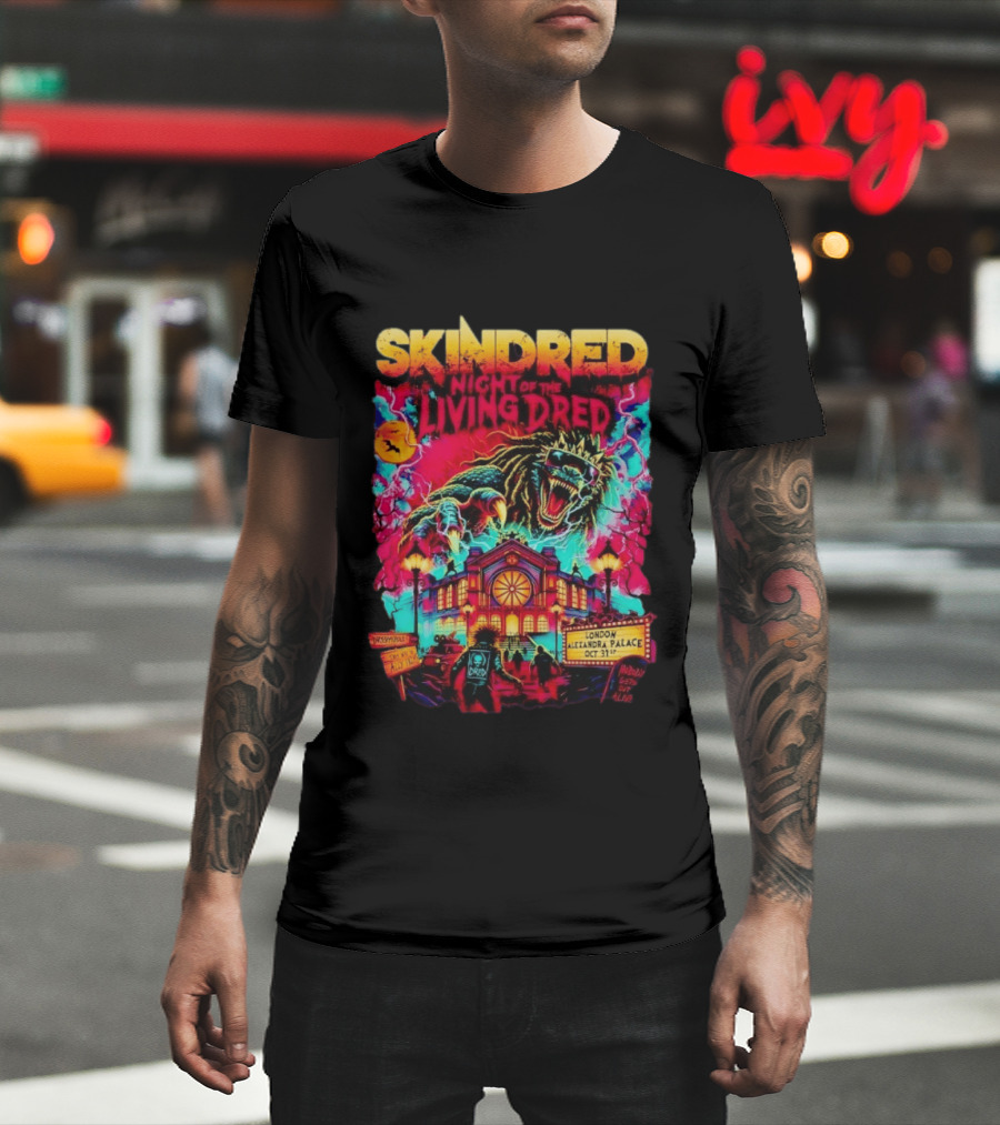 Skindred Night Of The Living Dred London Alexandra Palace Oct 31st Monster Concert T-Shirt