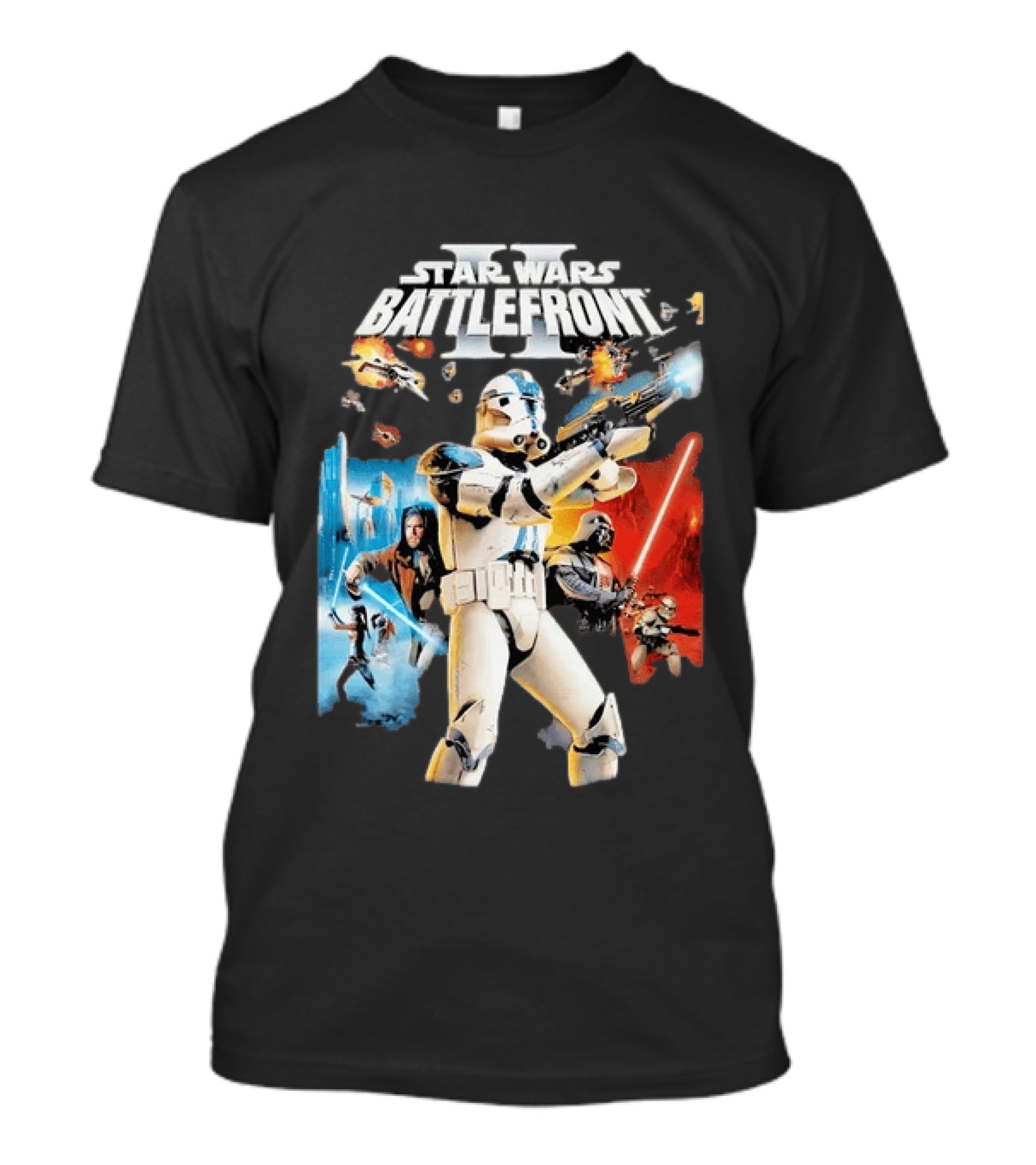 Star Wars Battlefront II Clone Trooper Jedi Action Adventure T-Shirt