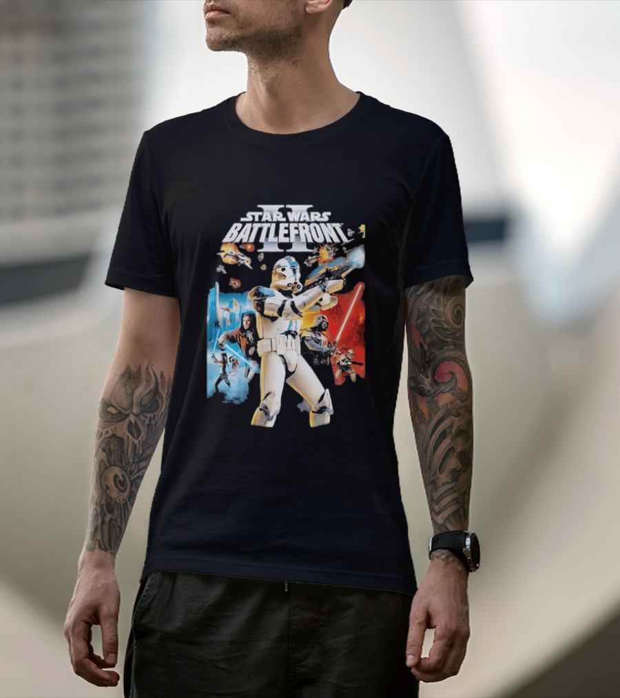 Star Wars Battlefront II Clone Trooper Jedi Action Adventure T-Shirt