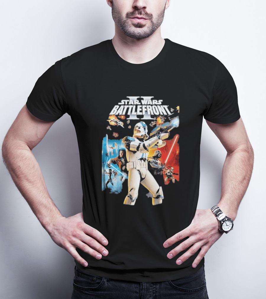 Star Wars Battlefront II Clone Trooper Jedi Action Adventure T-Shirt