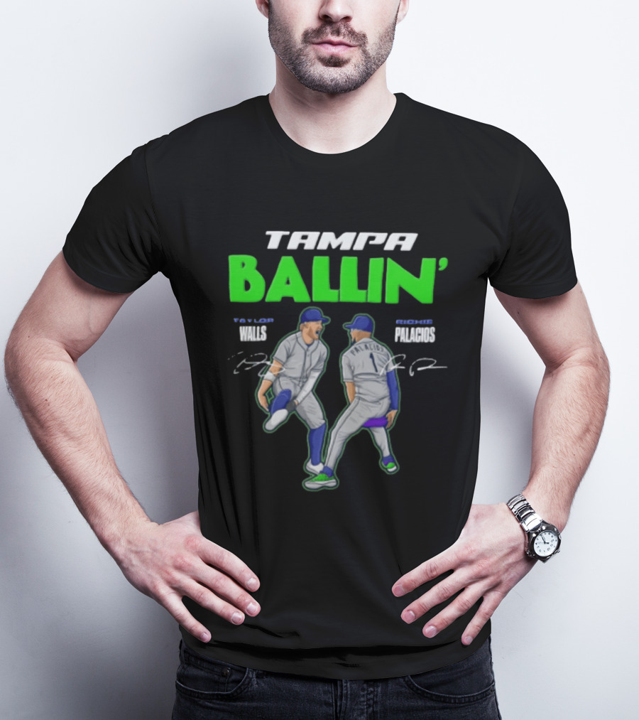 Tampa Ballin' Taylor Walls Richie Palacios Celebration T-Shirt