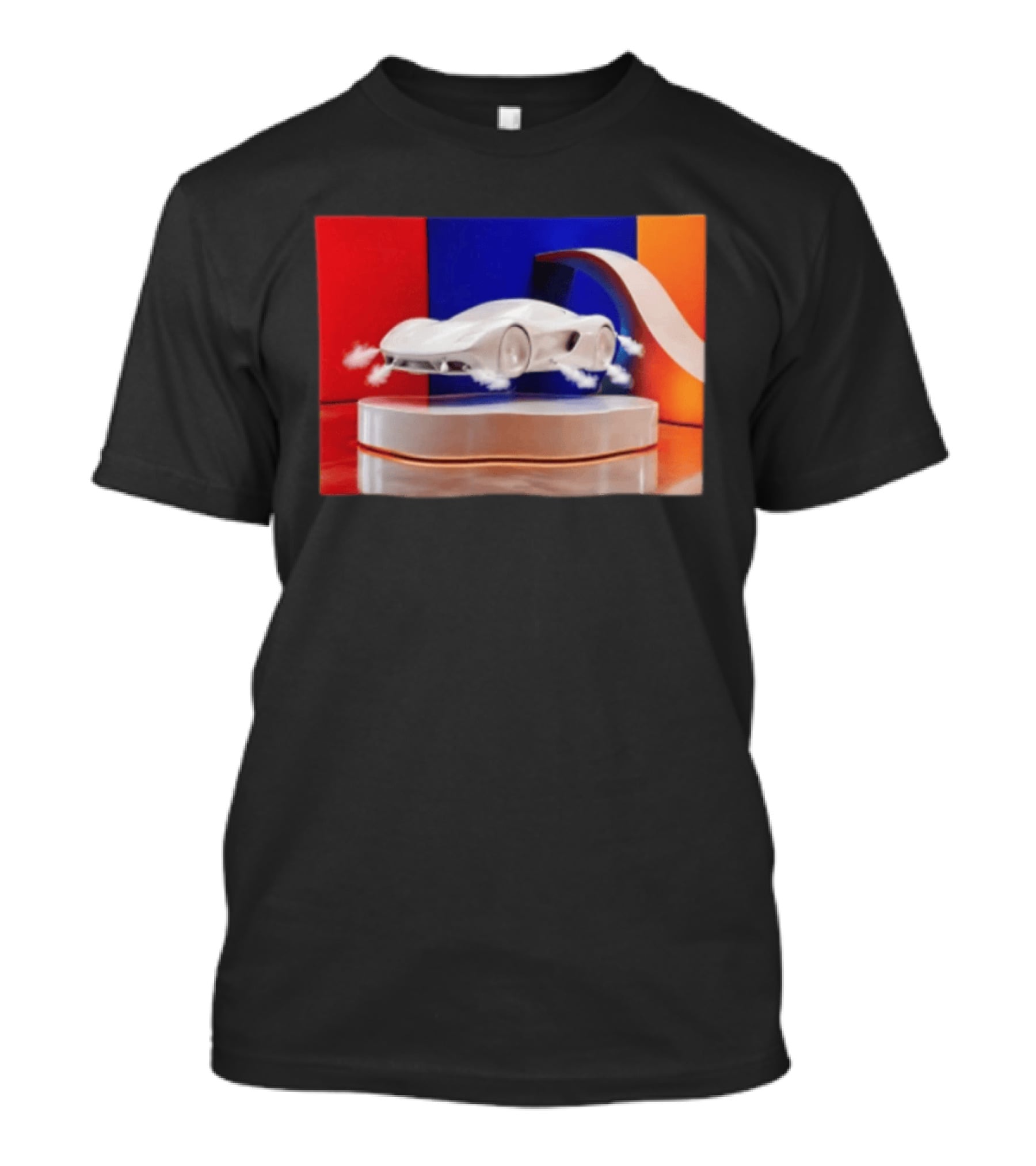 Tesla Roadster Flying Car Concept Futuristic Design With Dynamic T-Shirt