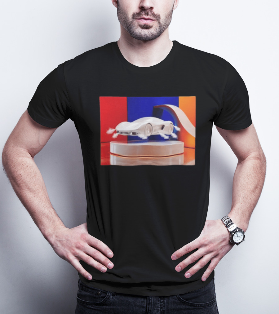 Tesla Roadster Flying Car Concept Futuristic Design With Dynamic T-Shirt