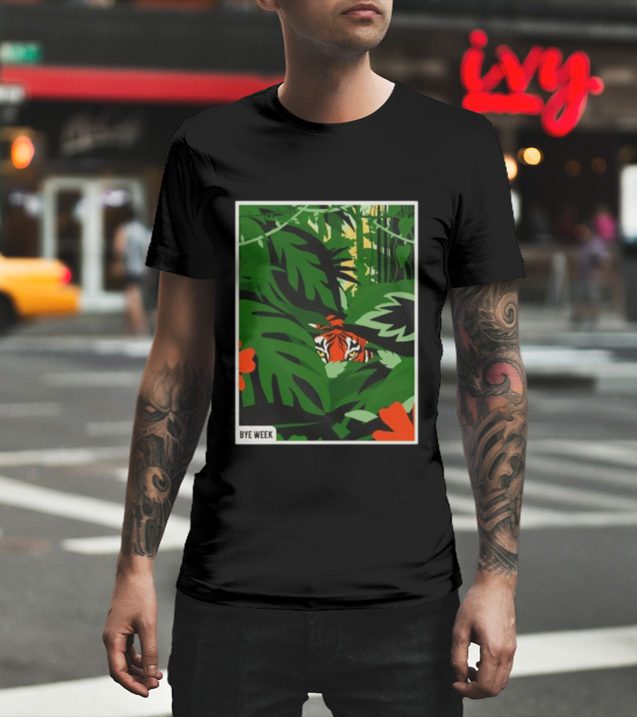 Tiger Bye Week Jungle Football Wildlife Adventure T-Shirt