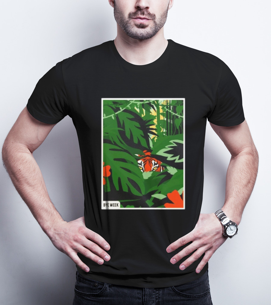 Tiger Bye Week Jungle Football Wildlife Adventure T-Shirt