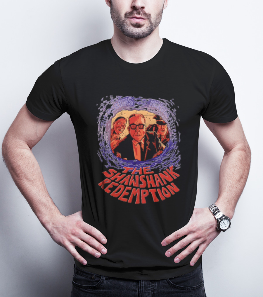 Tim Robbins Morgan Freeman The Shawshank Redemption Christmas Three Men Looking T-Shirt