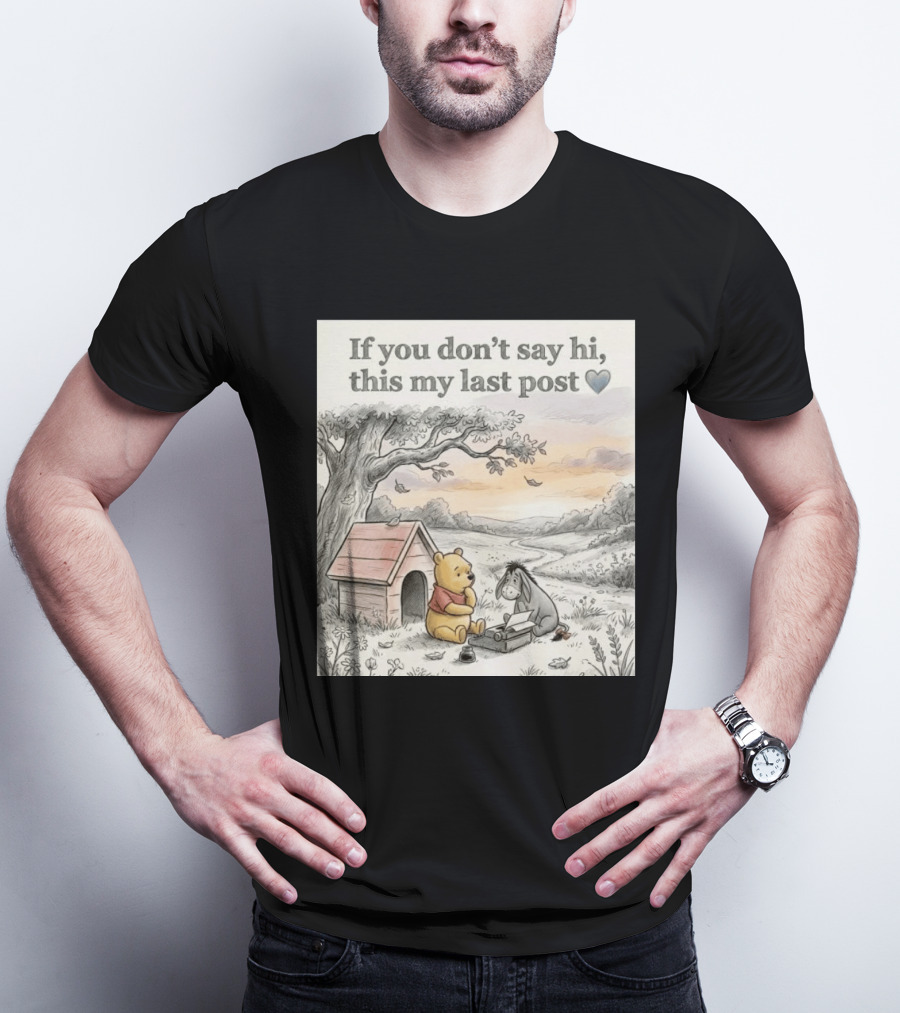 Eeyore Winnie The Pooh If You Don't Say Hi This My Last Post T-Shirt