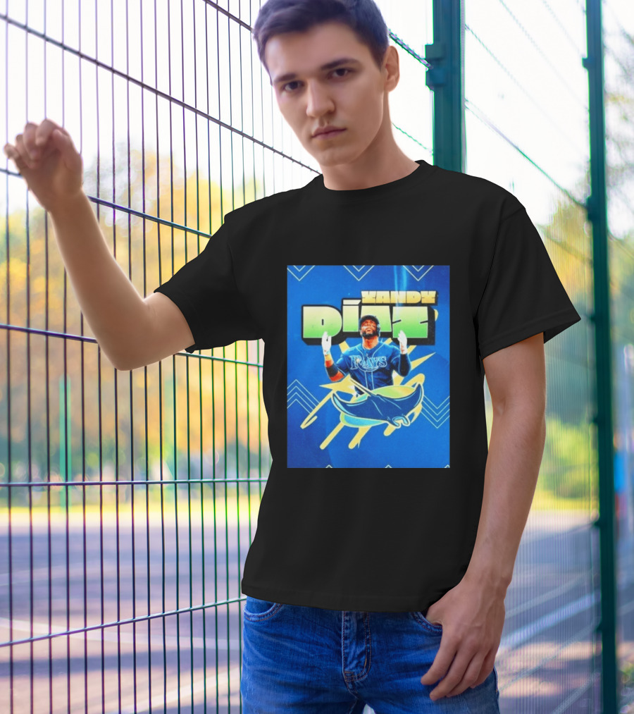 Yandy Diaz Tampa Bay Rays MLB Baseball Player Graphic With Manta Ray T-Shirt