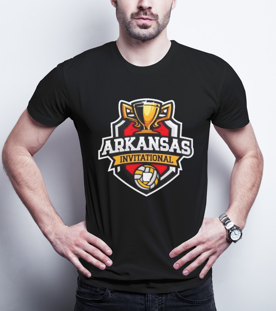 Arkansas Invitational Volleyball Trophy Tournament Soccer Ball T-Shirt