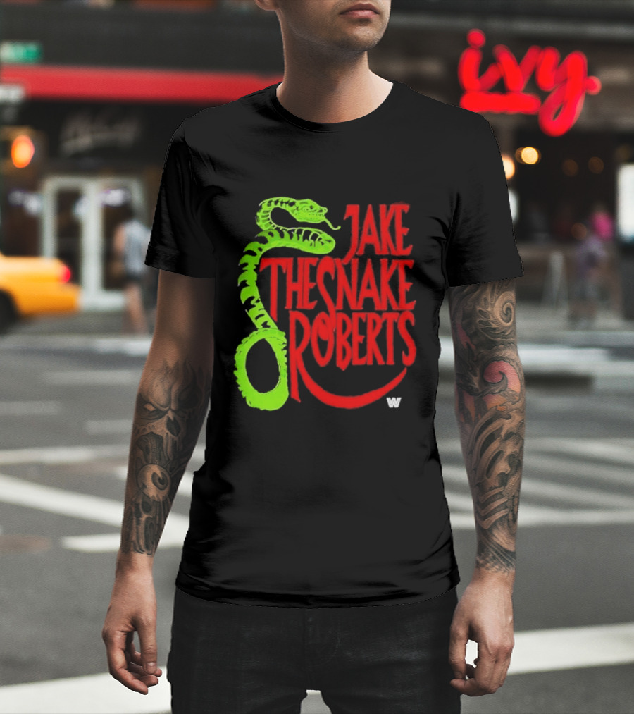 Jake The Snake Roberts WWE Retro 80s Neon T-Shirt