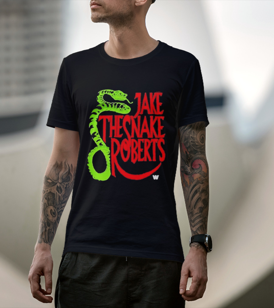 Jake The Snake Roberts WWE Retro 80s Neon T-Shirt