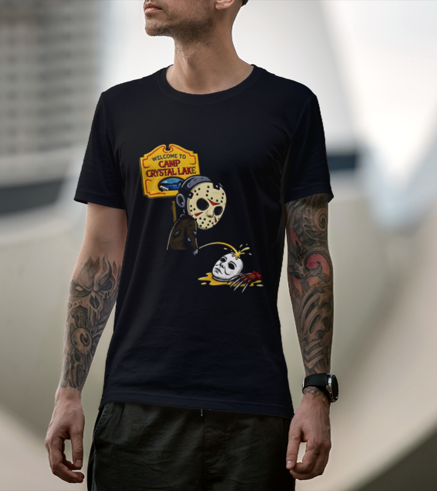 Jason Voorhees Friday The 13th Camp Crystal Lake Horror Scene T-Shirt
