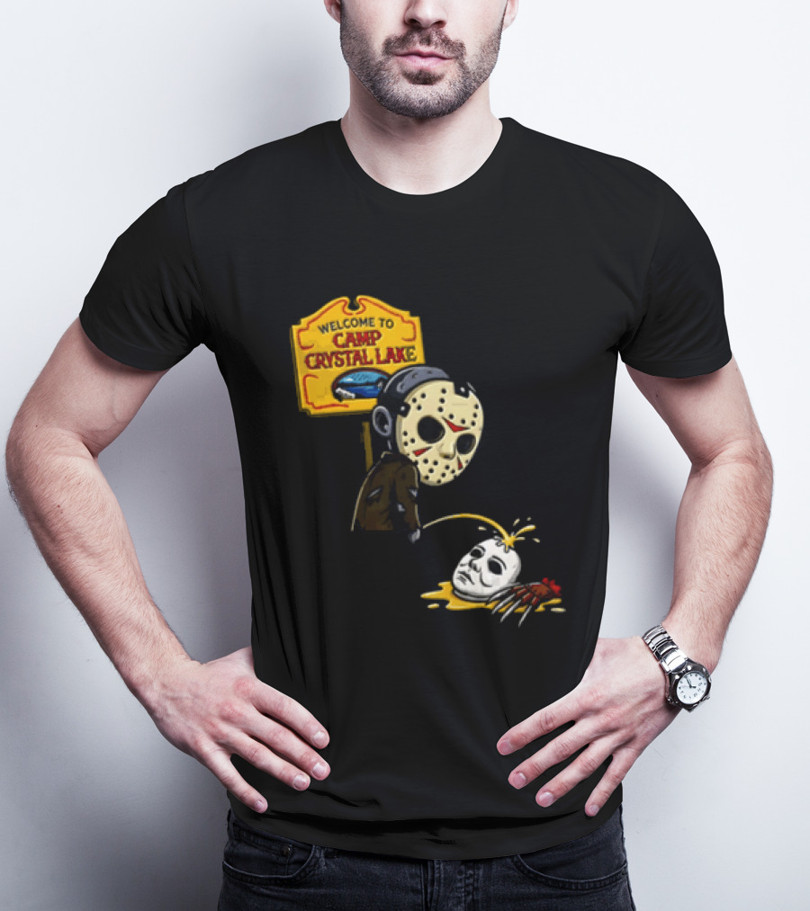 Jason Voorhees Friday The 13th Camp Crystal Lake Horror Scene T-Shirt