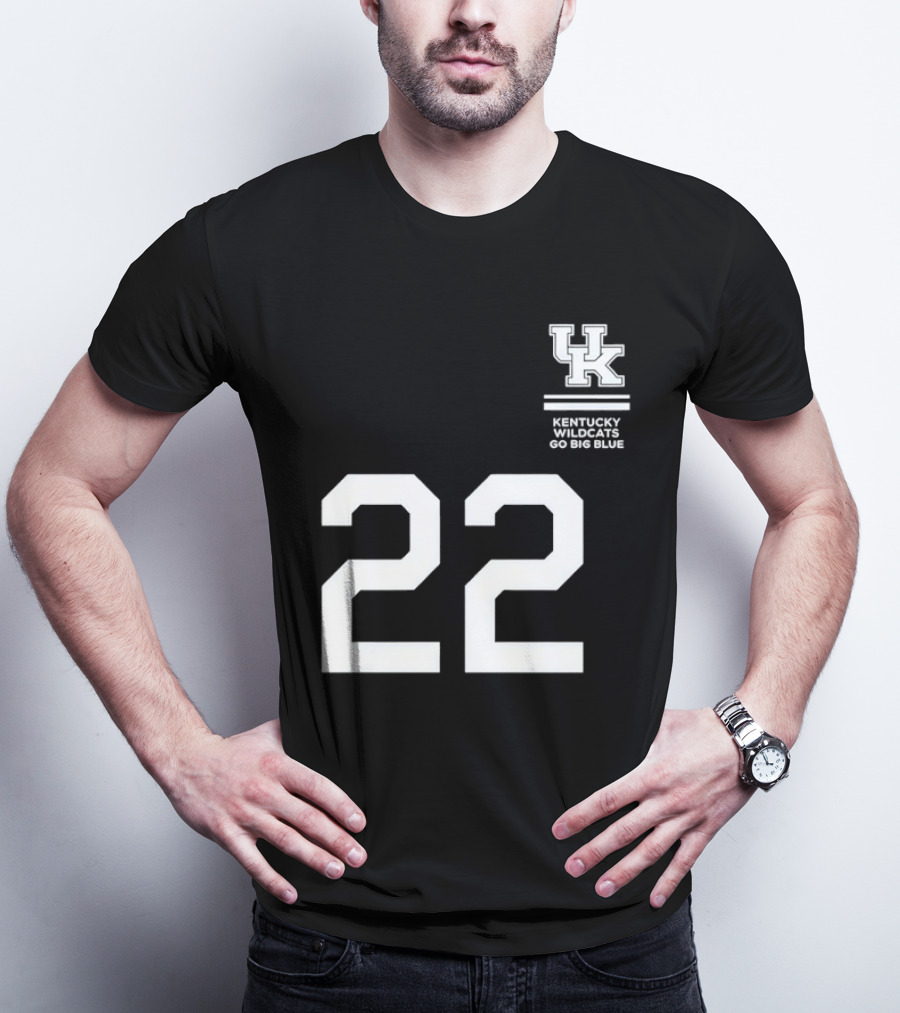 Kentucky Wildcats Milan Momcilovic Number 22 Go Big Blue T-Shirt