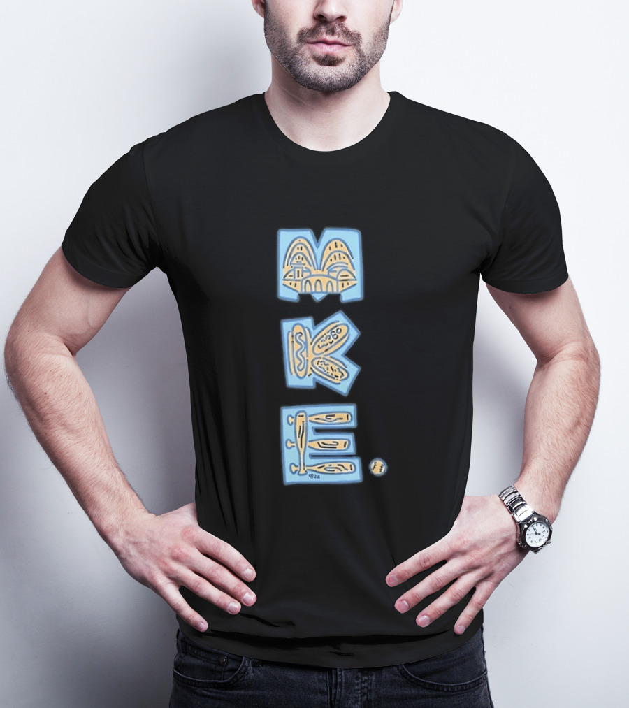 Milwaukee MKE Hot Dog Baseball Wisconsin Stadium T-Shirt