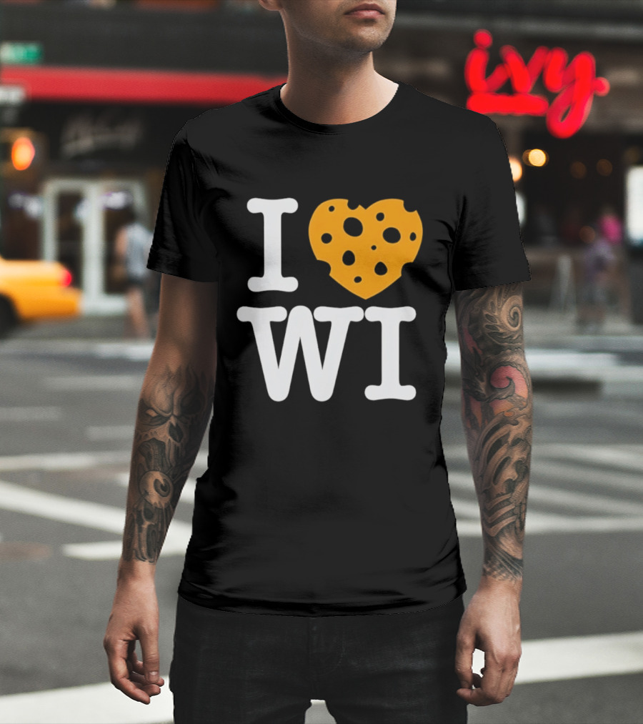I Love WI Cheesehead Wisconsin Dairy State T-Shirt